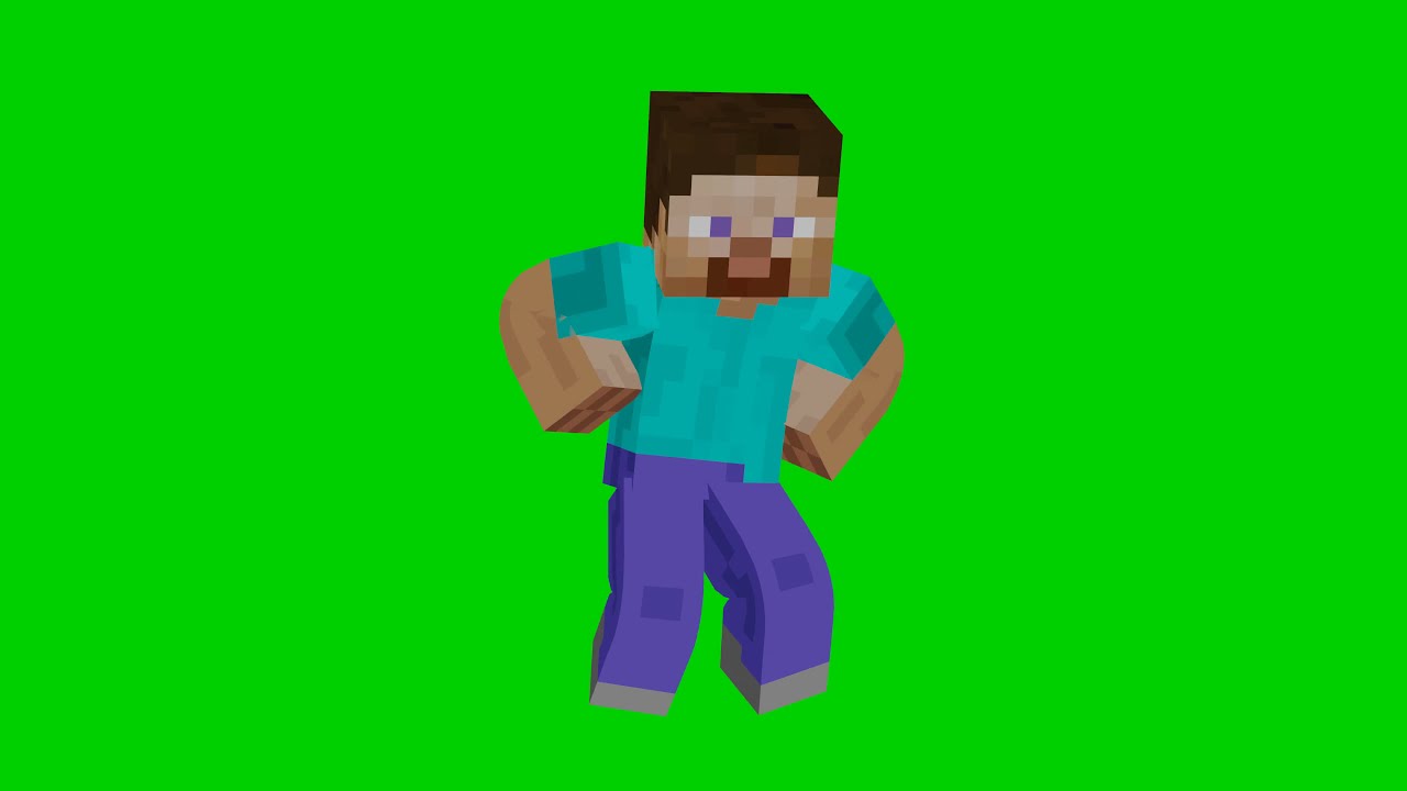 Minecraft steve dance in green screen #minecraft - YouTube