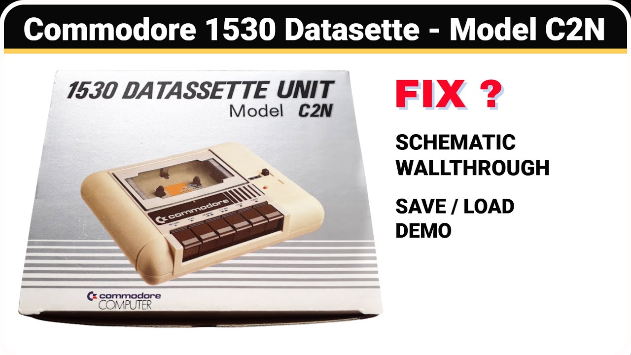 Commodore 1530 C2N Datassette : REPAIR / FIX / RESTORE - YouTube