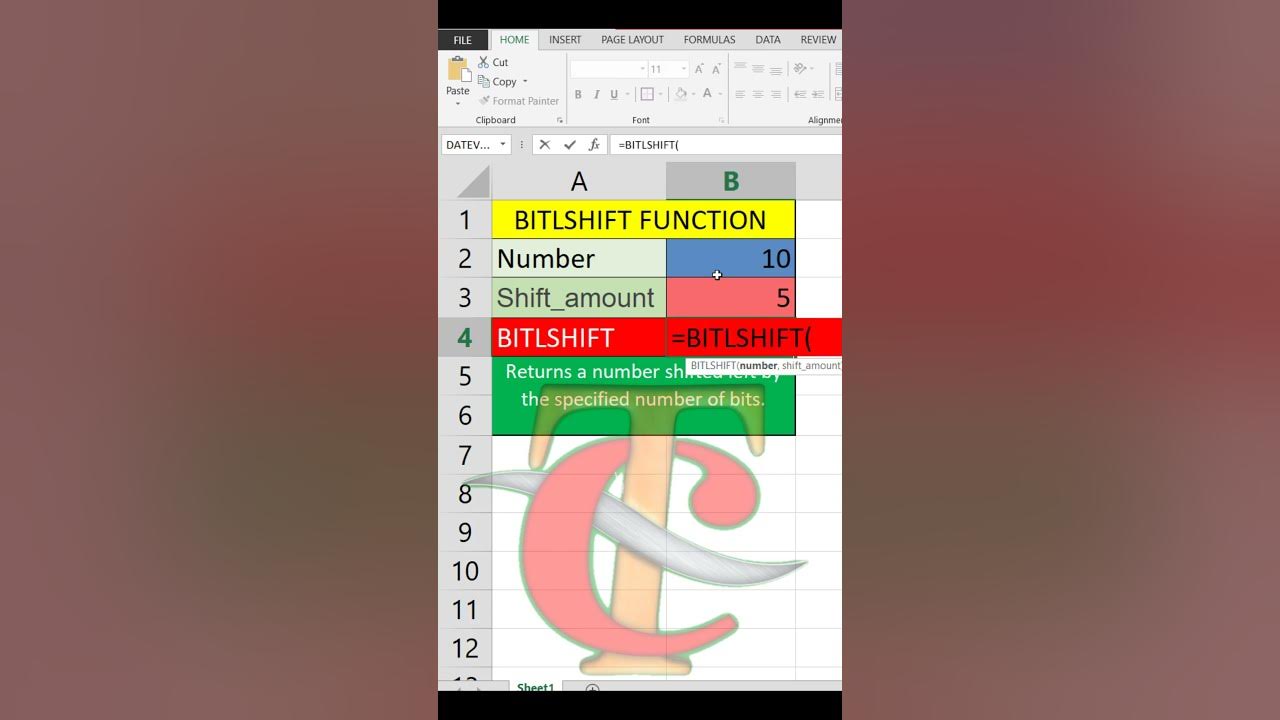 BITLSHIFT FUNCTION || How To Apply BITLSHIFT FUNCTION in Excel ? | #technologychannel # ...