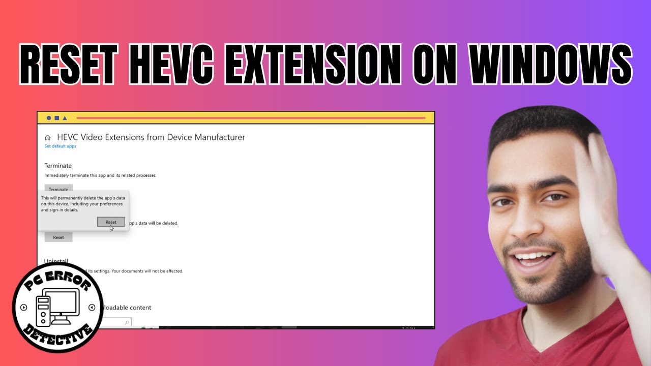 How to Reset HEVC Extension on Windows 10 - YouTube