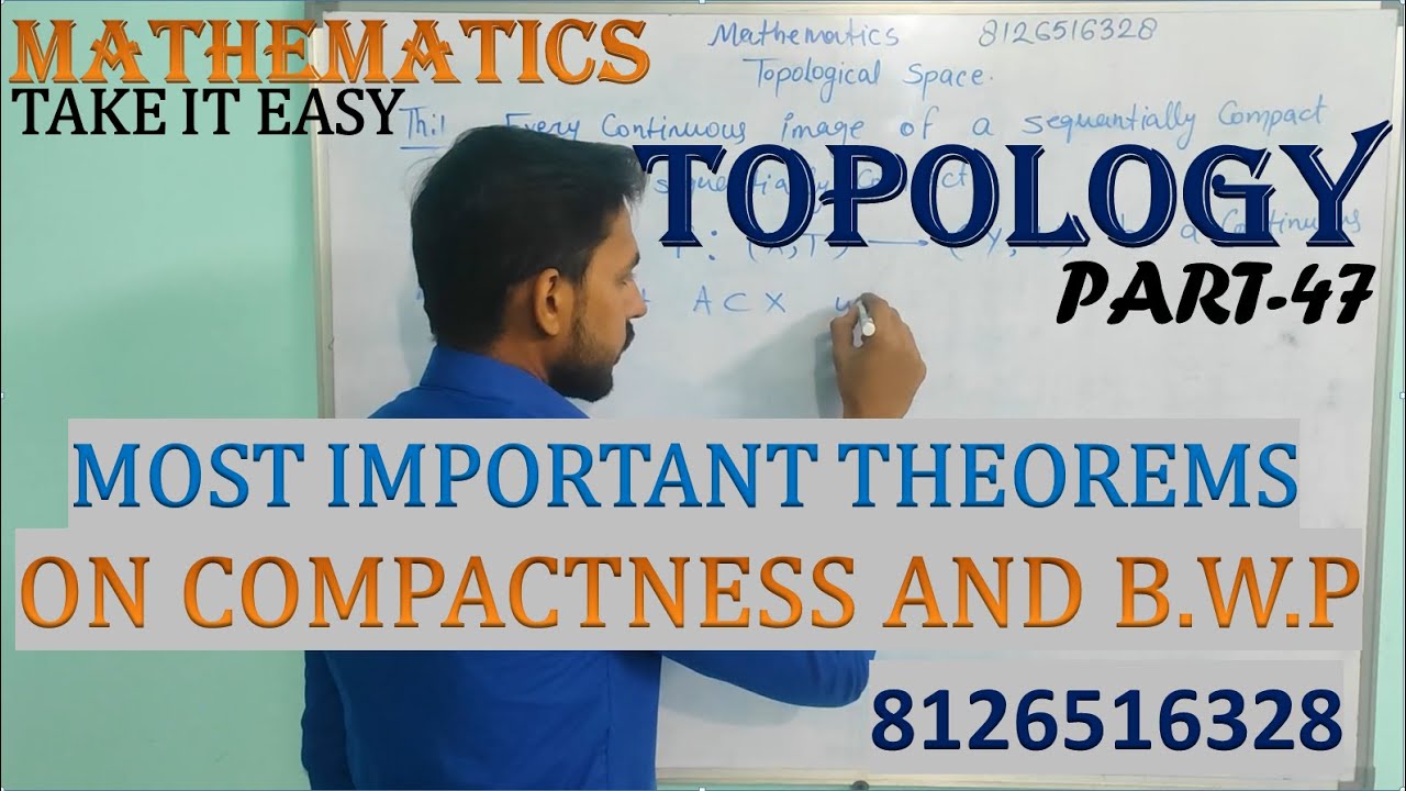 Most important theoremes on compactness/ Topological space/ Mathematics ...