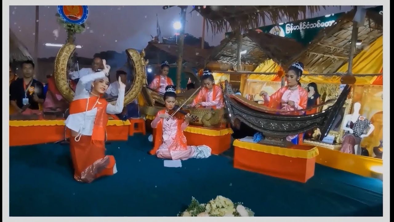 Mon traditional song, dance and musical troupe - YouTube