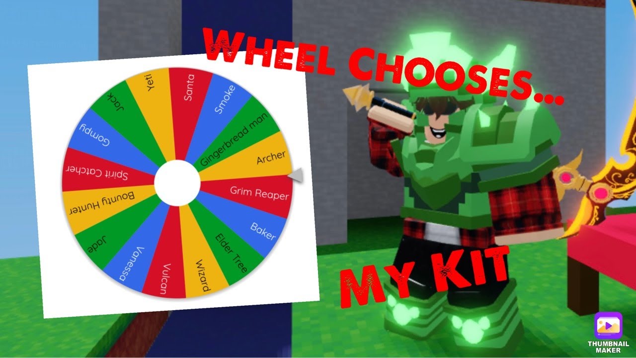 The Wheel Chooses My Kit (Roblox Bedwars) - YouTube
