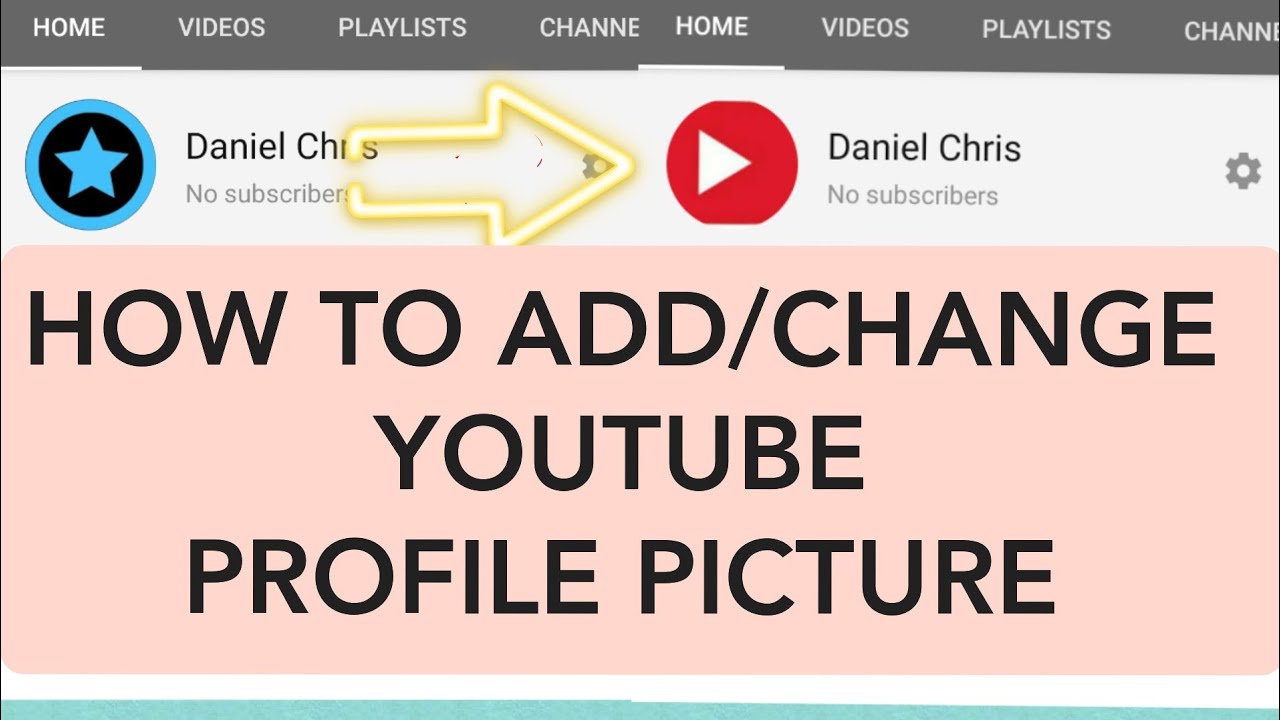 HOW TO EDIT/CHANGE YOUTUBE PROFILE PICTURE/ PHOTO - YouTube