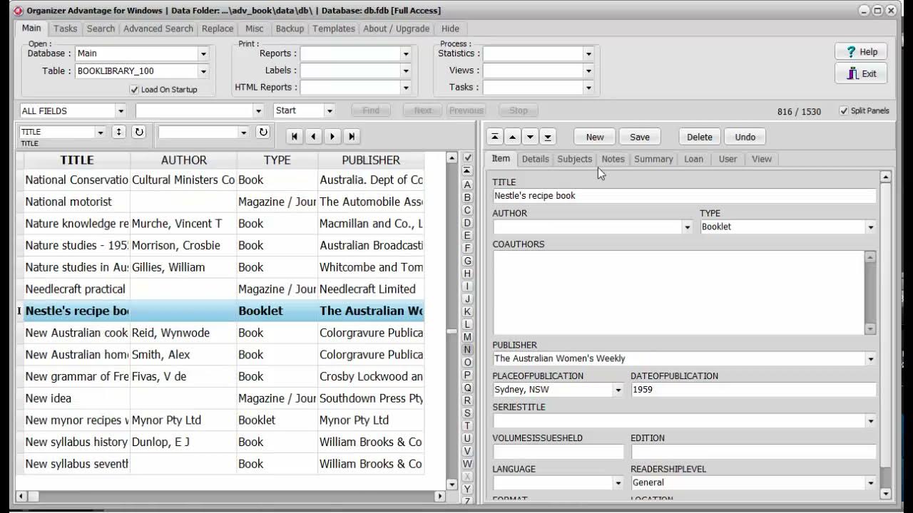 Organizer Advantage, learn the basic functionalities of the Organizer ...
