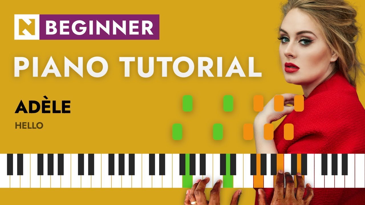 Adèle - Hello | PIANO TUTORIAL | BEGINNER - YouTube