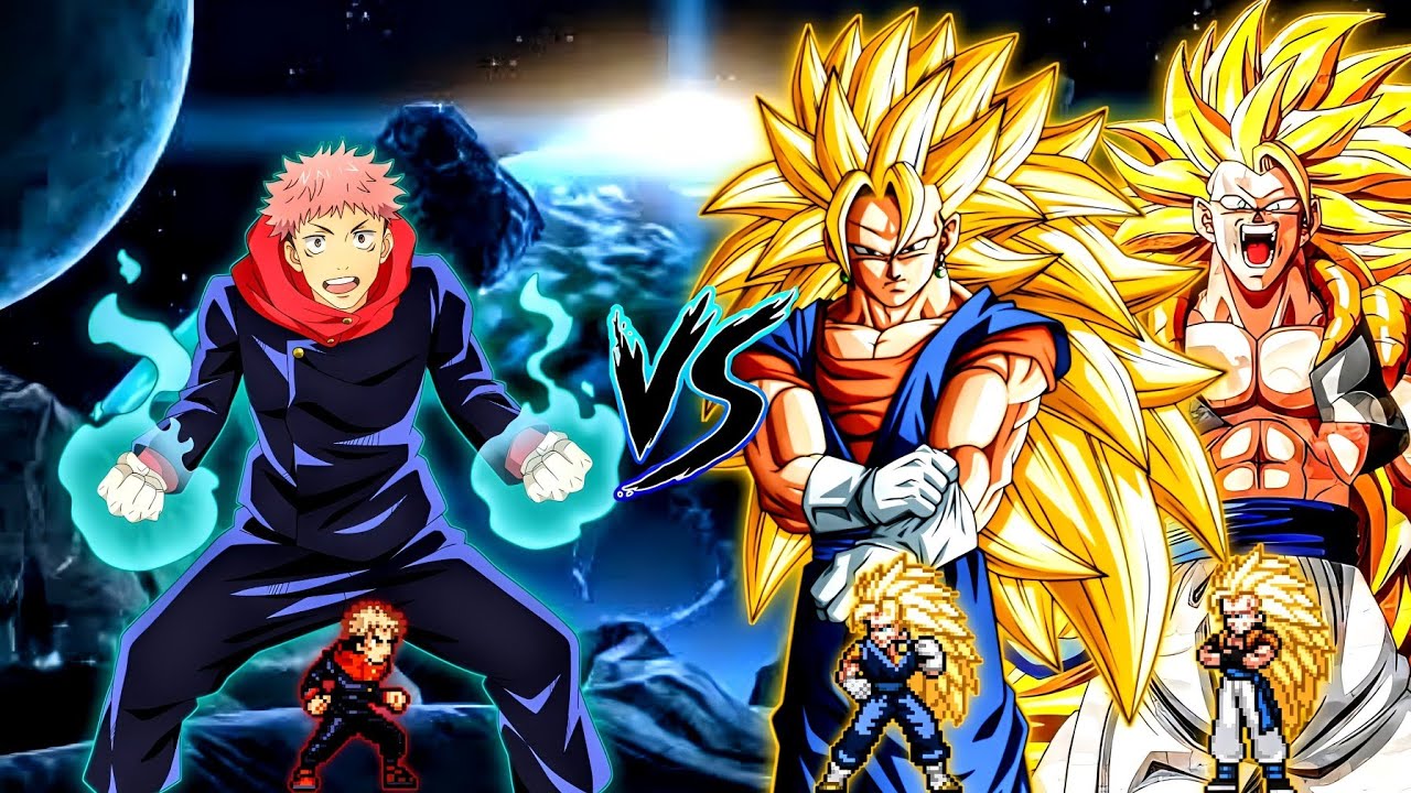 Yuji Itadori OP Buff (New) VS Gogeta SSJ3 OP & Vegito SSJ3 OP in Jump ...