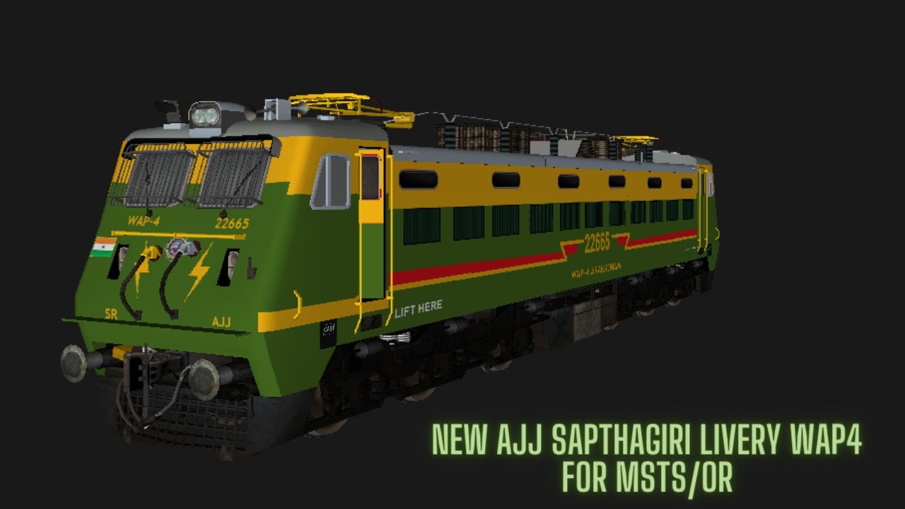 NEW AJJ SAPTHAGIRI LIVERY WAP4 FOR MSTS/OR | HD TEXTURES | Download Now ...