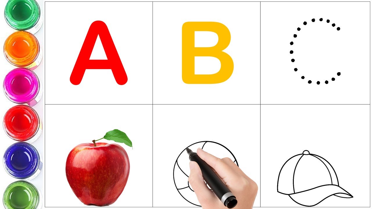 abcd, abc, a for apple b for ball c for cat, alphabets, phonics song, अ ...