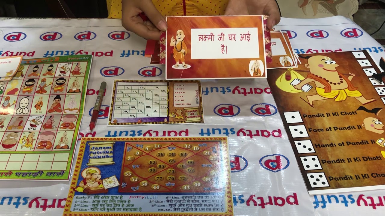 Complete Pandit Ji Theme Kitty Games with Tambola, Props, Paper Games ...