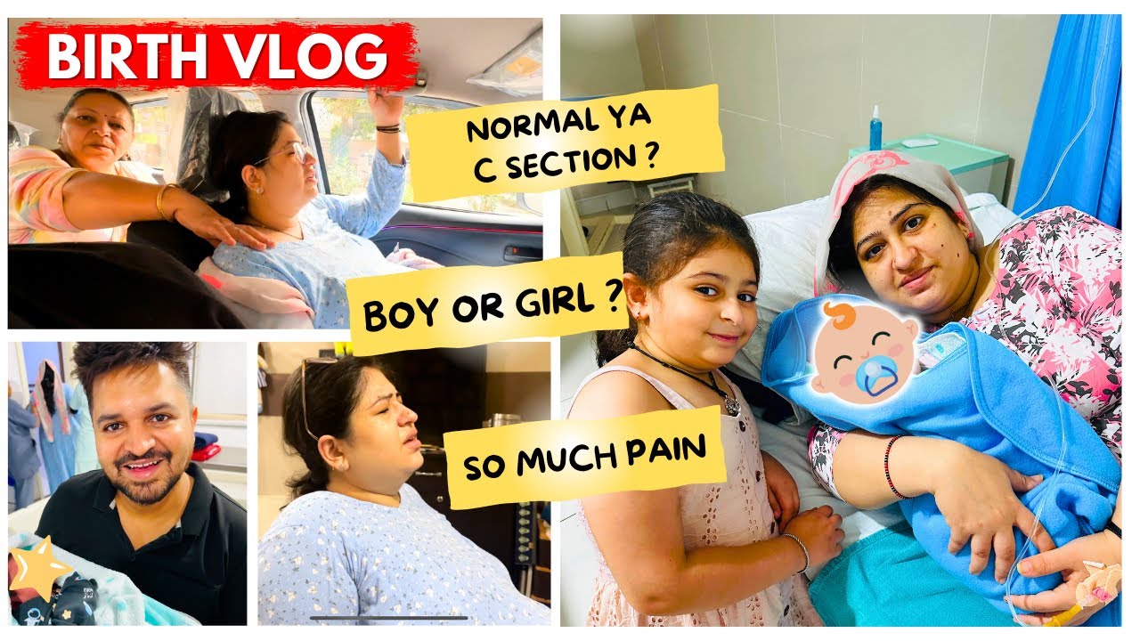 Baby Birth Vlog🤰 Finally wait is over 👼 Face Reveal | Normal Delhivery ...