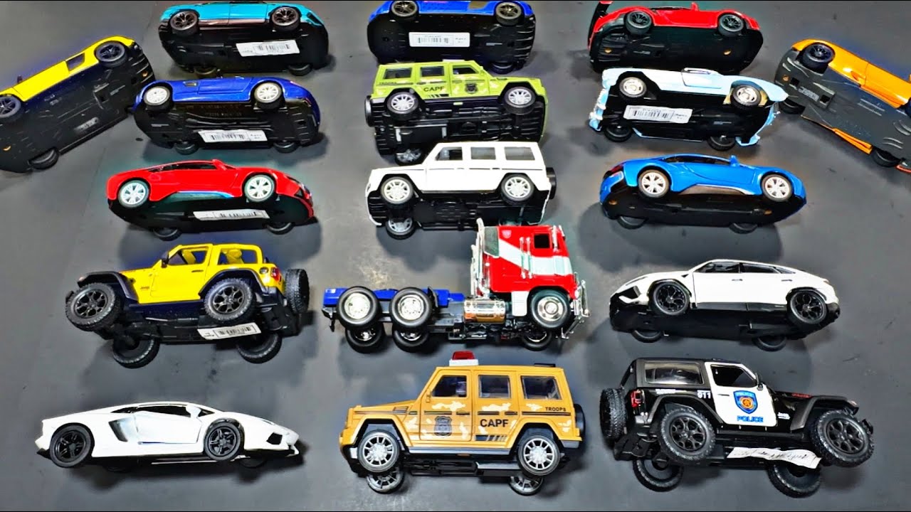Satisfying Play With Toy Cars Of Different Model & Colors - YouTube