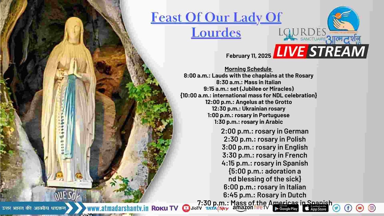 🔴Lourdes+ | The Shrine of Our Lady of Lourdes live. - YouTube