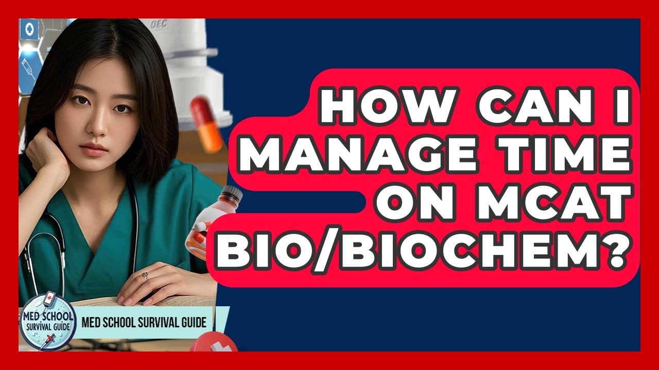 How Can I Manage Time On MCAT Bio/Biochem? - Med School Survival Guide ...