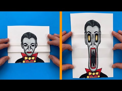 How to Draw Dracula | Halloween Folding Surprise - YouTube