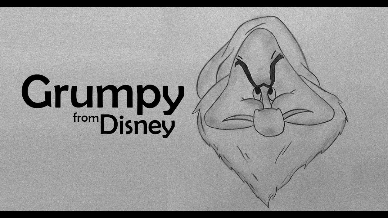 Pencil Drawing of Grumpy - Disney Character - YouTube