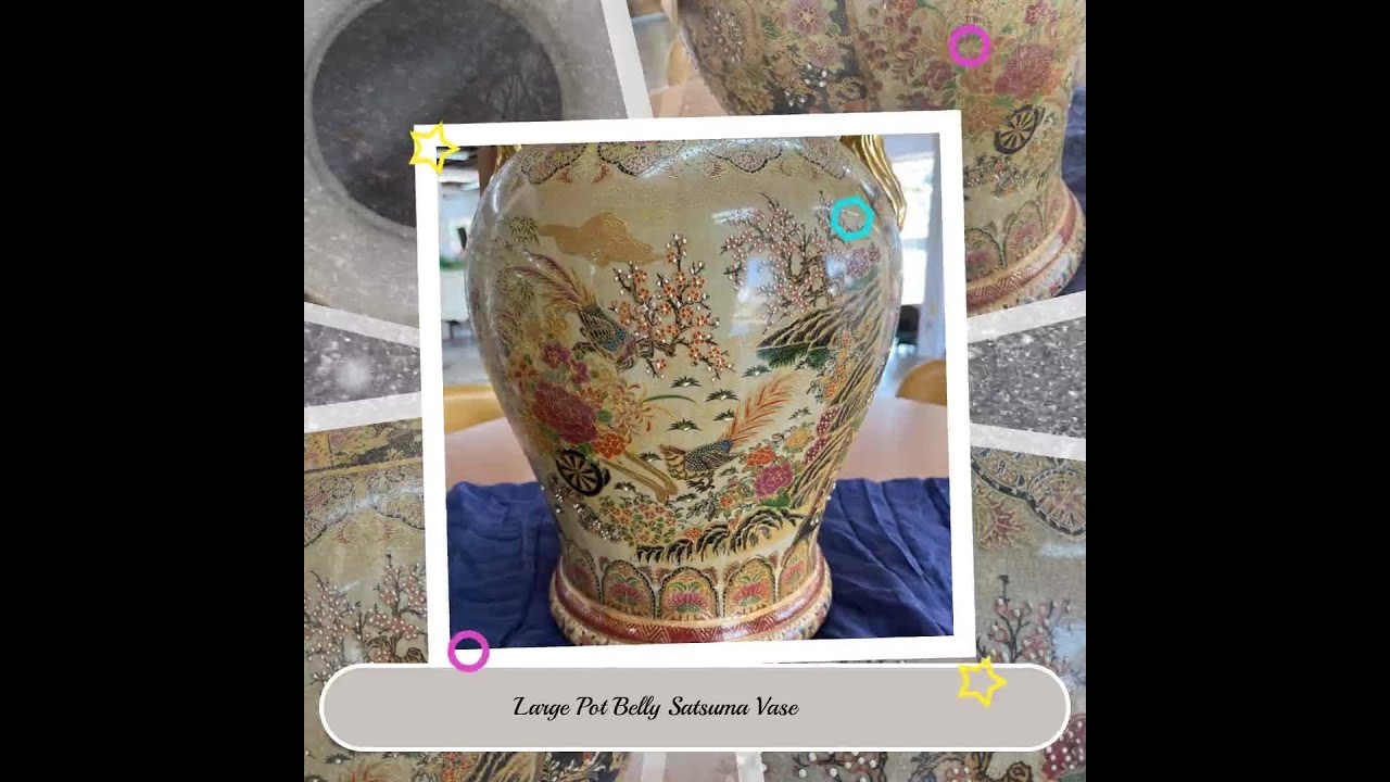 Large Pot Belly Satsuma Vase - YouTube
