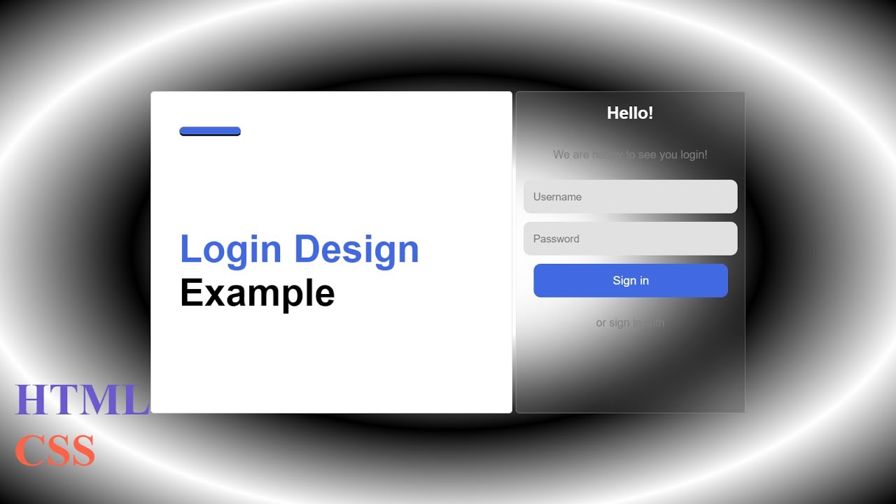 How To Create a Social Media Login Form Design using [HTML and Css]... - YouTube