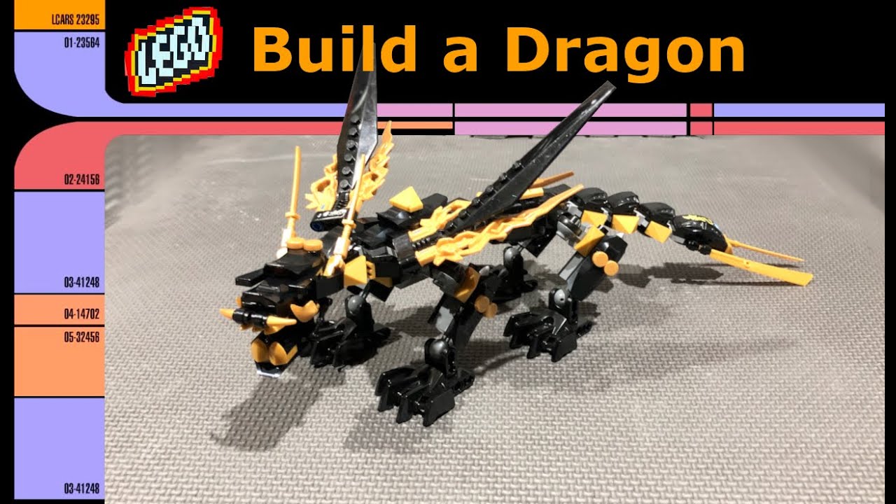 Obsidian Guardian Dragon made from LEGO - YouTube
