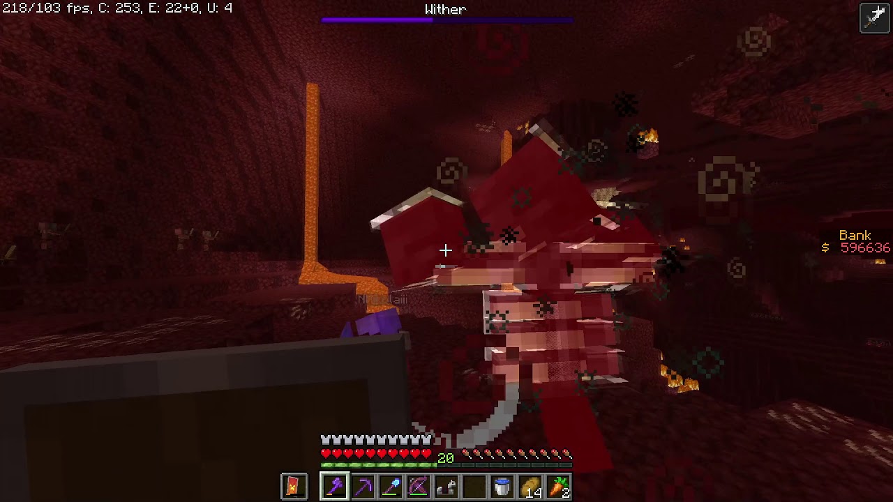 Killing the wither in minecraft - YouTube