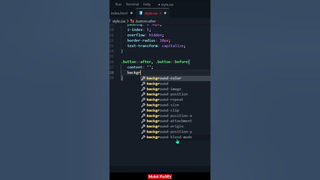 Button Hover Animation Effects Html/CSS #shorts #MohitPixNFy - YouTube