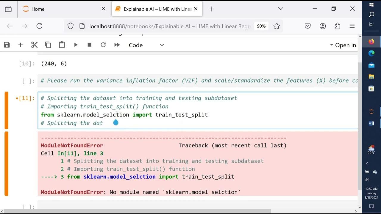 Explainable AI – LIME with Linear Regression in Jupyter Notebook - YouTube