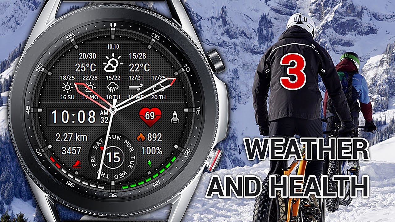 Watch face "Weather and Health 3" - YouTube