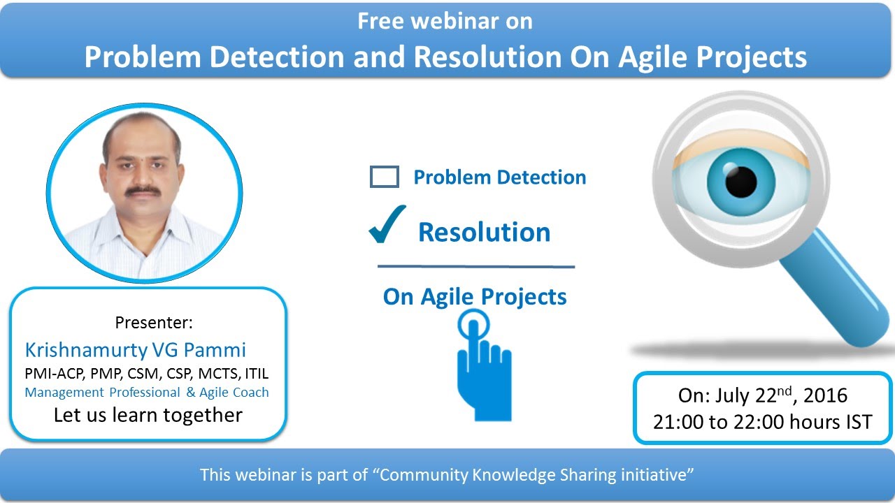 Problem Detection and Resolution On Agile Projects by Krishnamurty VG ...