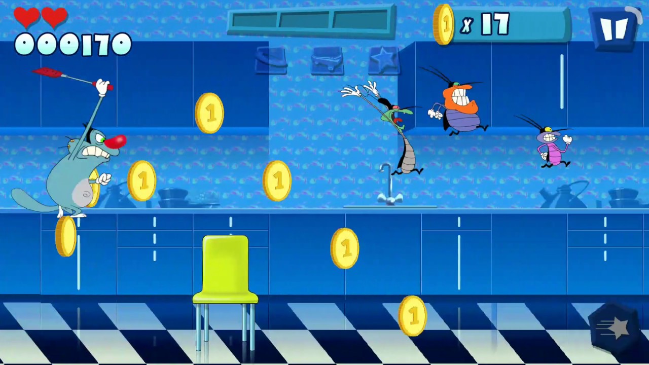 Oggy game : oggy đập gián ăn vàng (oggy cockroaches smash eating gold ...