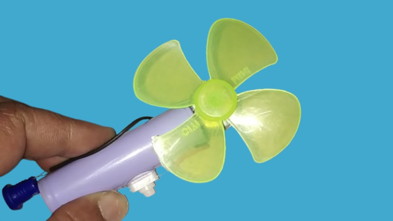 How to make rechargeable hand fan at home - YouTube