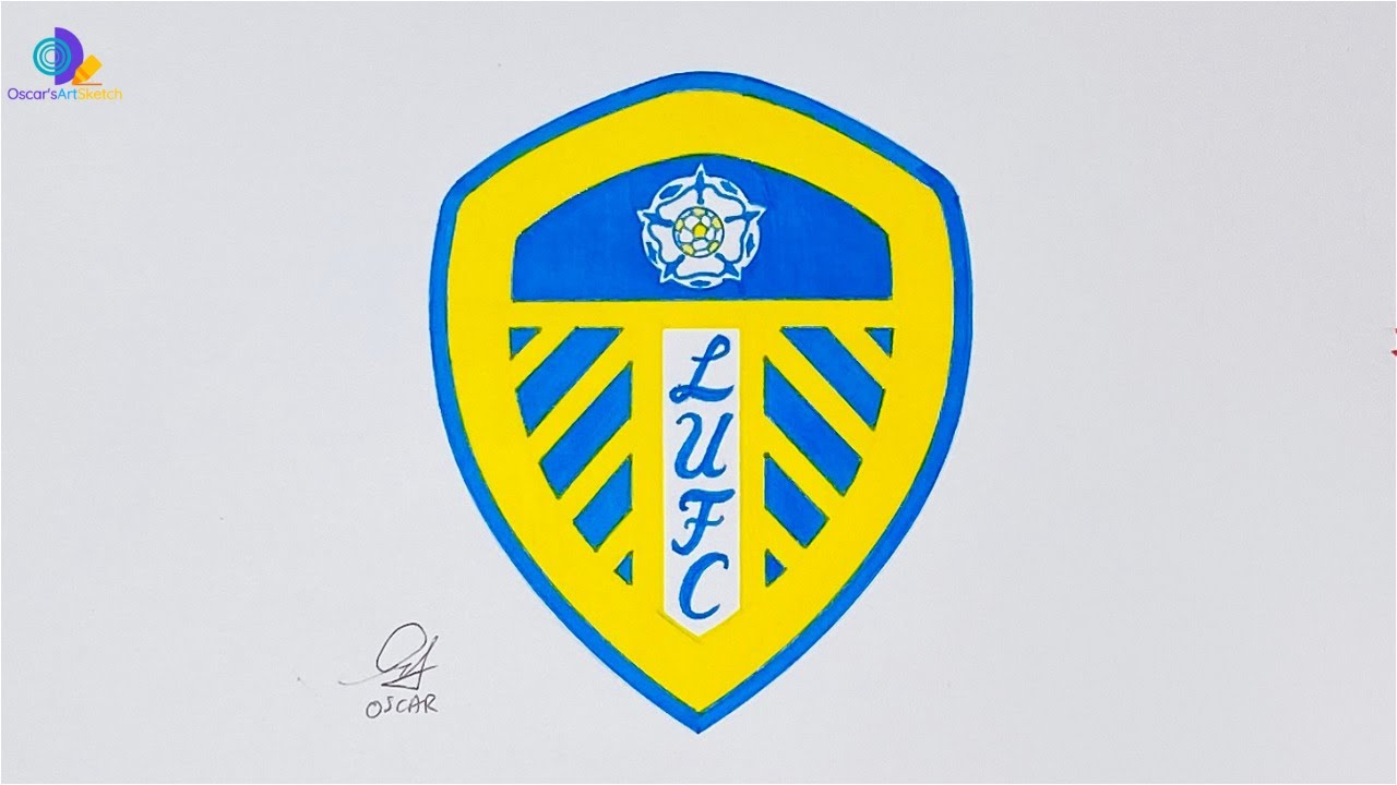 FOOTBALL #76 : Drawing Leeds United FC Logo - Premier League - YouTube