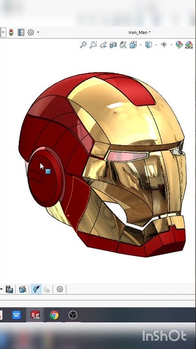 Iron Man Mask Design In Solidworks| Mechanical | #Shortsvideo - YouTube