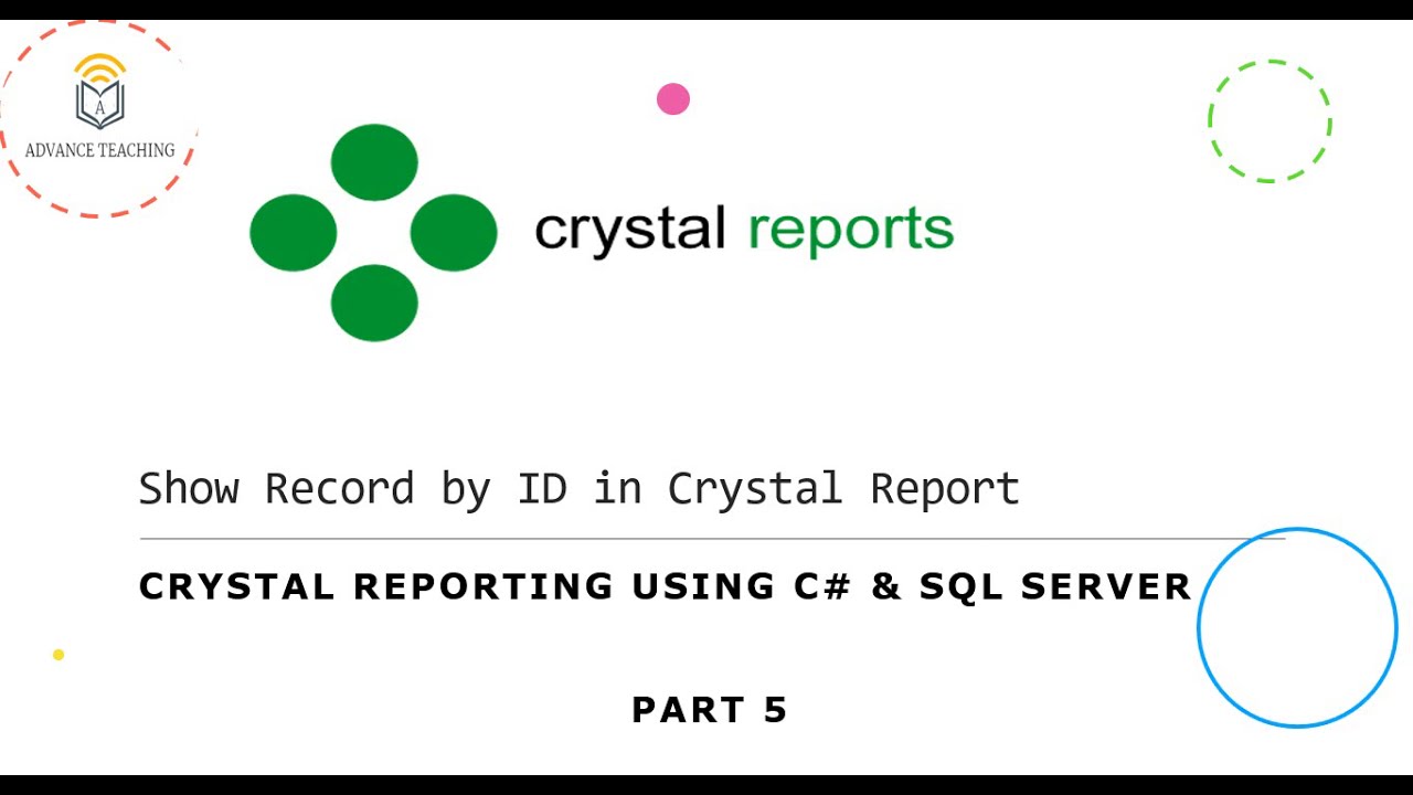 How To Get Single Record From Database And Show In Crystal Report In C How To Get Single Record From Database And Show In Crystal Report In C