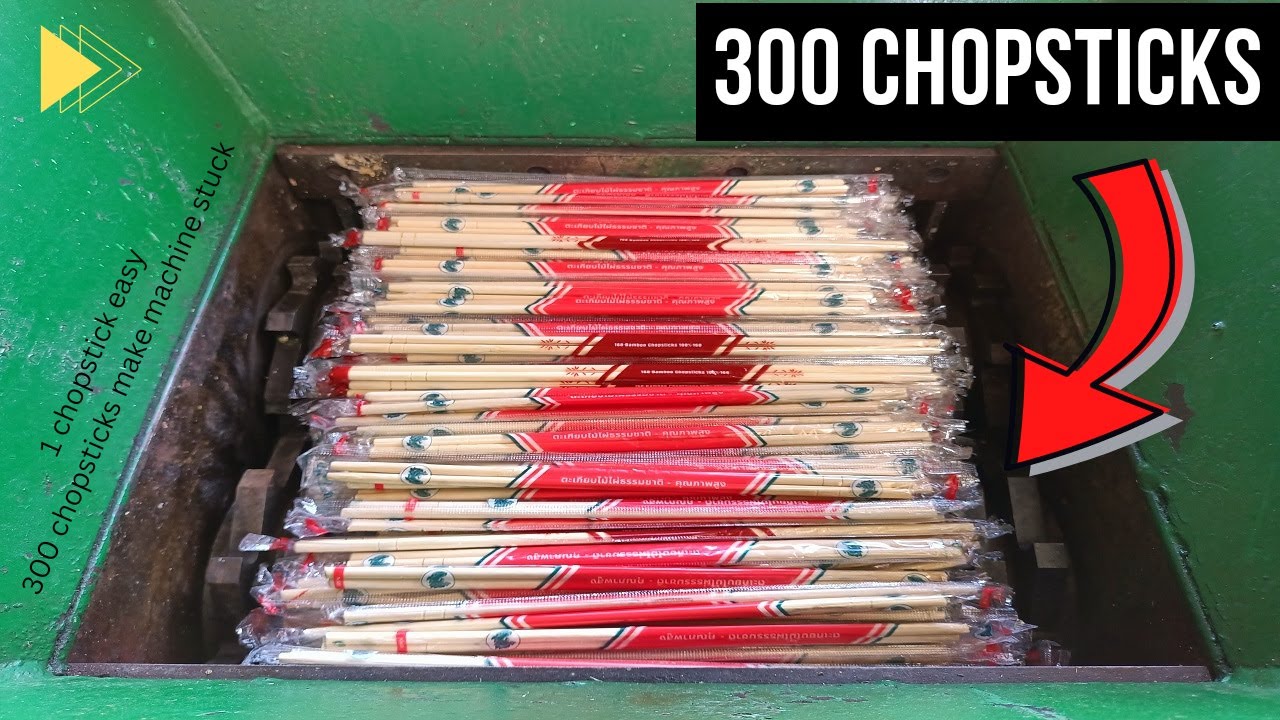What Happens When You Put TOO MUCH Chopsticks? (It make machine STUCK ...