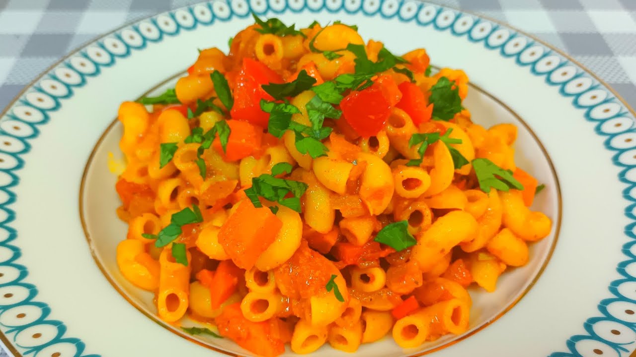 Arabic style Vegetable Macaroni in an easy and simple way. - YouTube