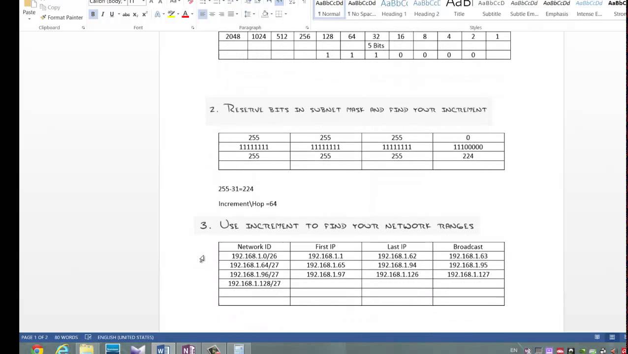 Vlsm subnetting chart excel - cardtery