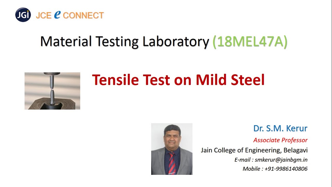 MT Lab : Tensile Test on Mild Steel - YouTube