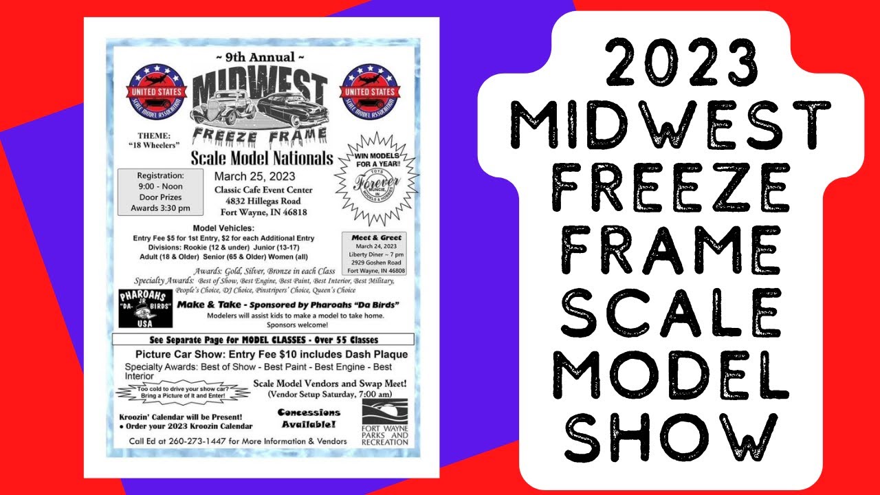 2023 Midwest Freeze Frame Scale Model Show Fort Wayne, IN - YouTube