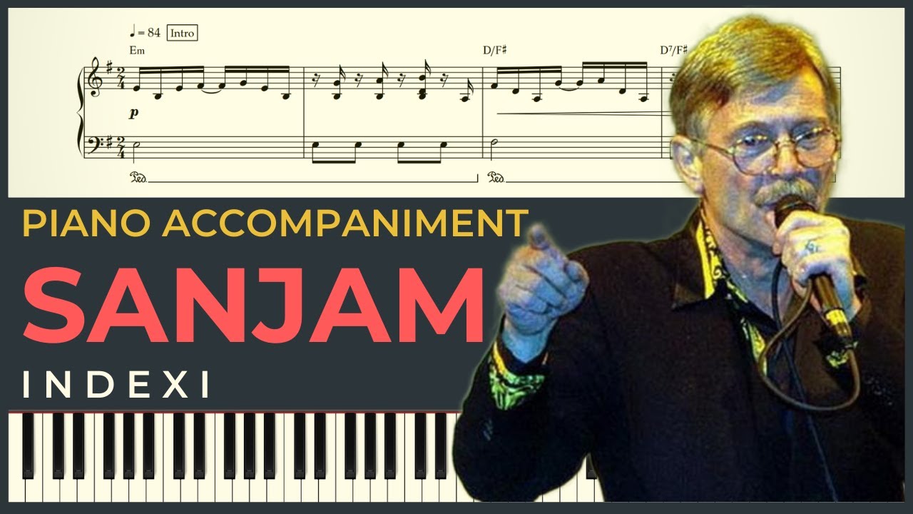 SANJAM – Indexi | Piano Karaoke Cover & Tekst + NOTE za klavir - YouTube