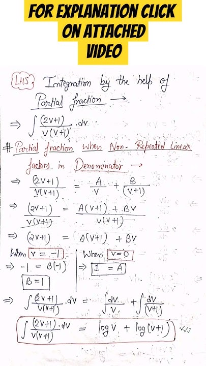 Integration by Partial Fraction Method Class 12th #partialfractionmethod - YouTube