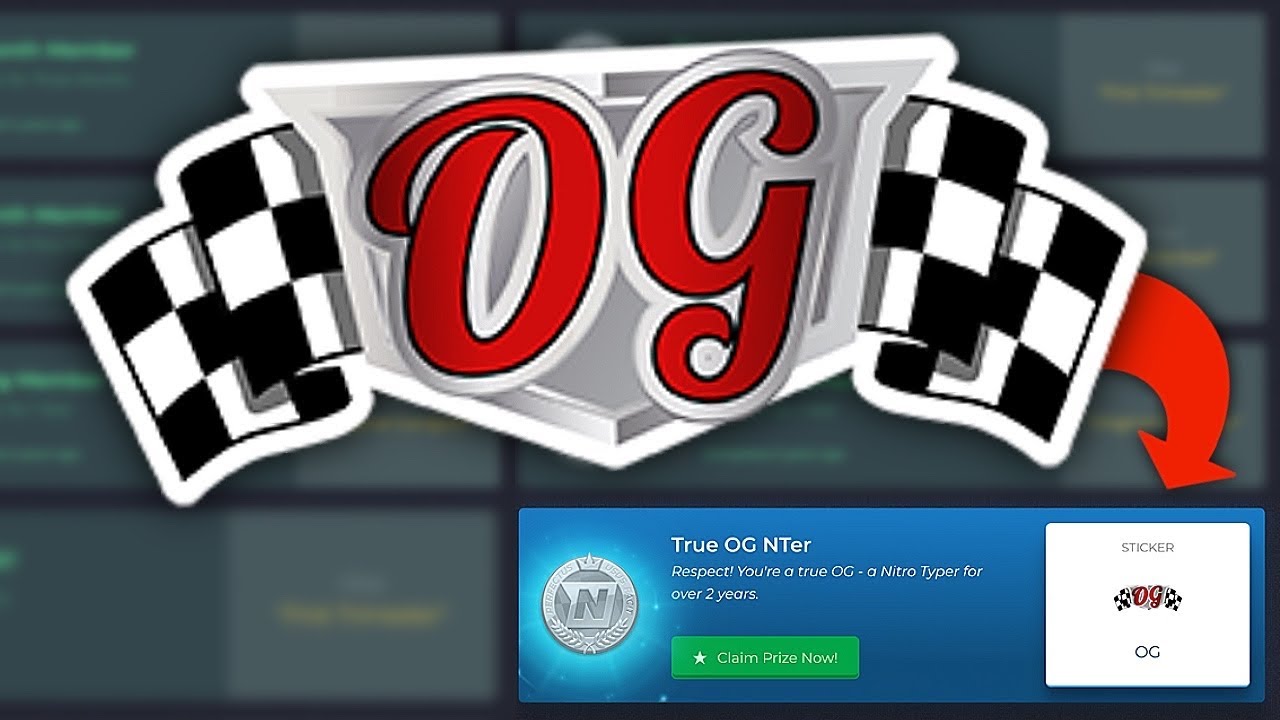 Nitro Type Glitch Achievement! The “OG” Sticker in Nitro Type is BROKEN ...