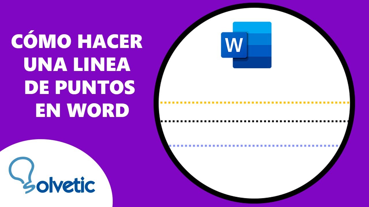 Como Hacer una Linea de Puntos en Word - YouTube