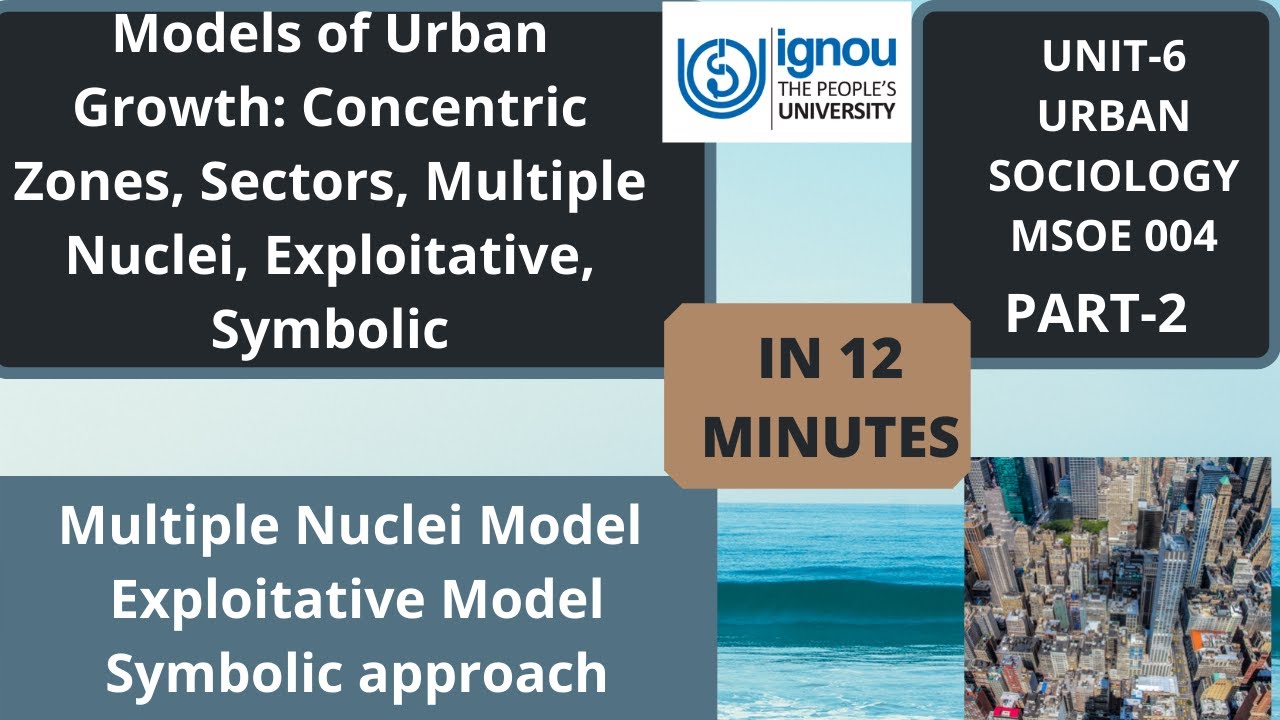 UNIT-6 Model of Urban growth: Concentric zones, Sector Msoe004 Urban ...