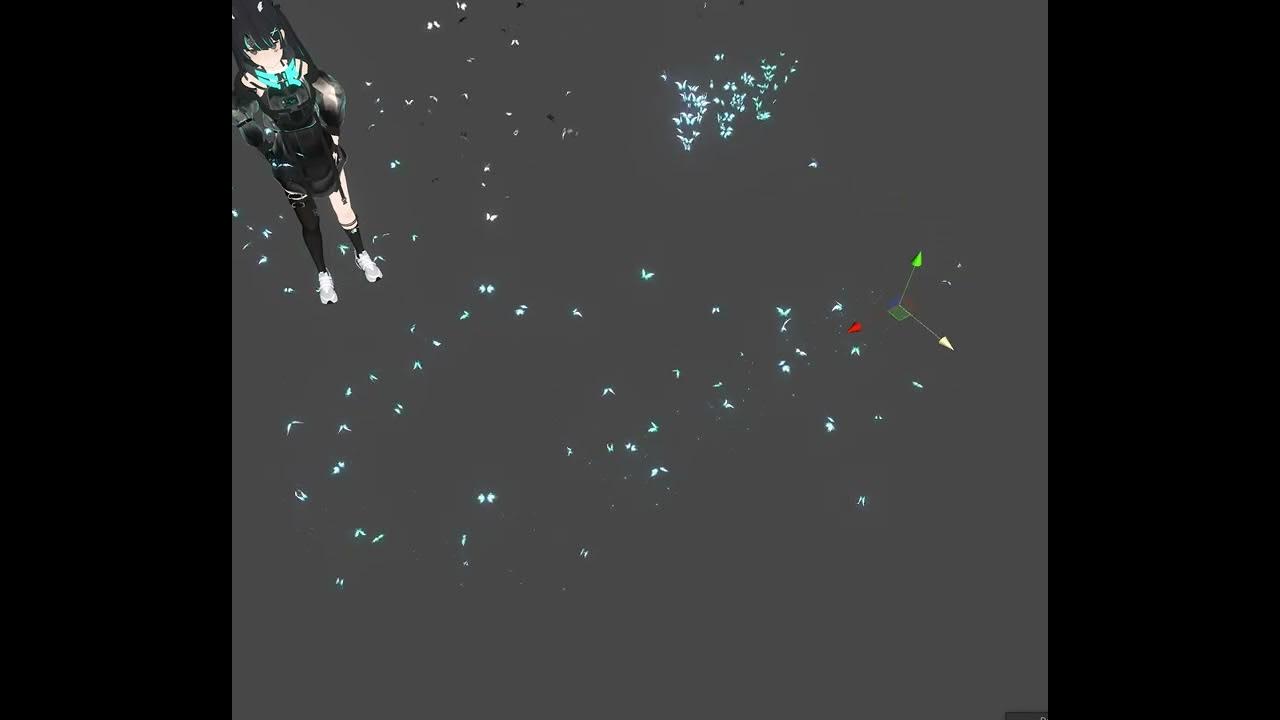 蝶 Butterfly particle Trail Unity3d Vrchat - YouTube
