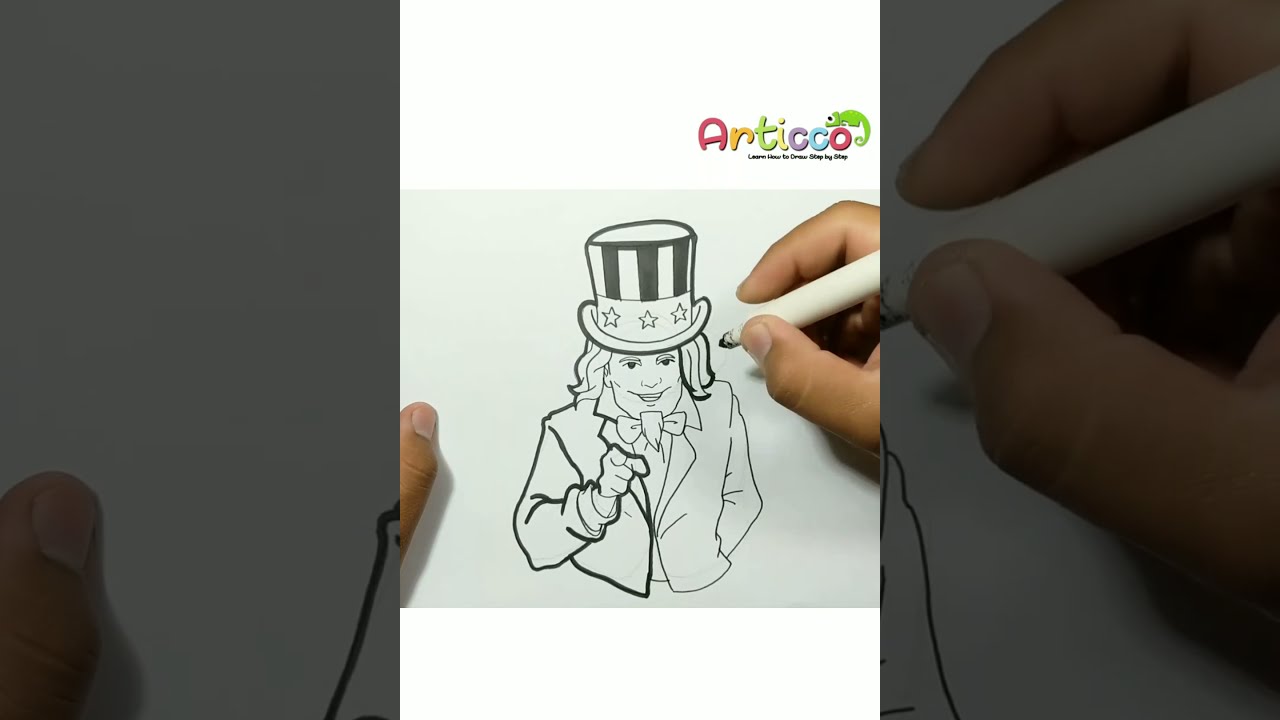How To Draw Uncle Sam Step By Step