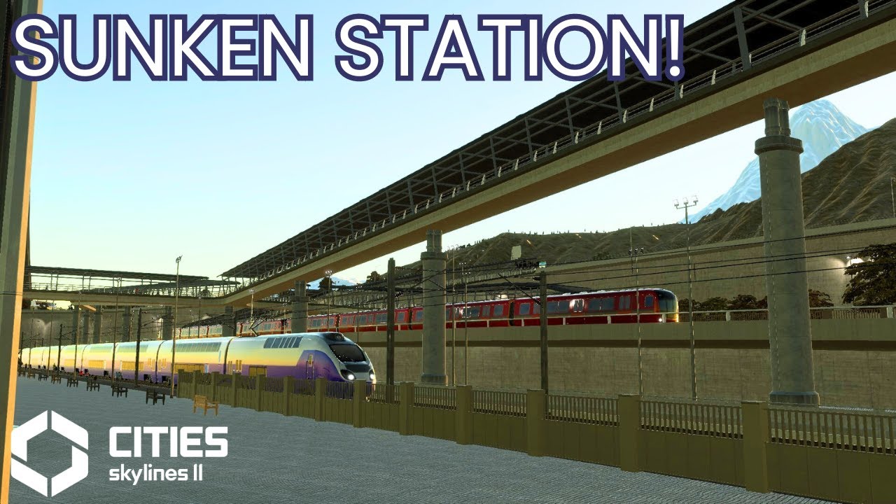 My most ambitious transit build yet! Custom Sunken Station in Cities ...