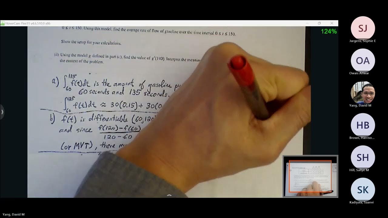 BC Calc FRQ 2 Morning Review Session Tues (12/10) - YouTube