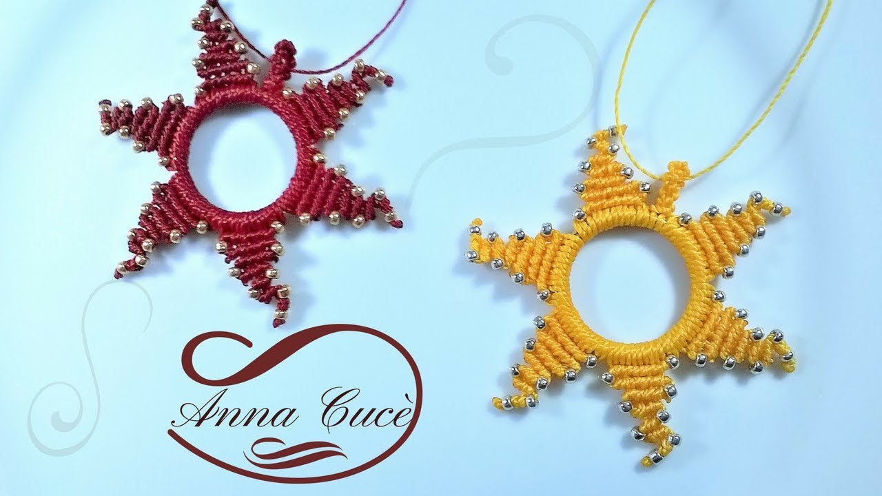 MACRAME tutorial pendent "Soleil "/ Diy tutorial - YouTube