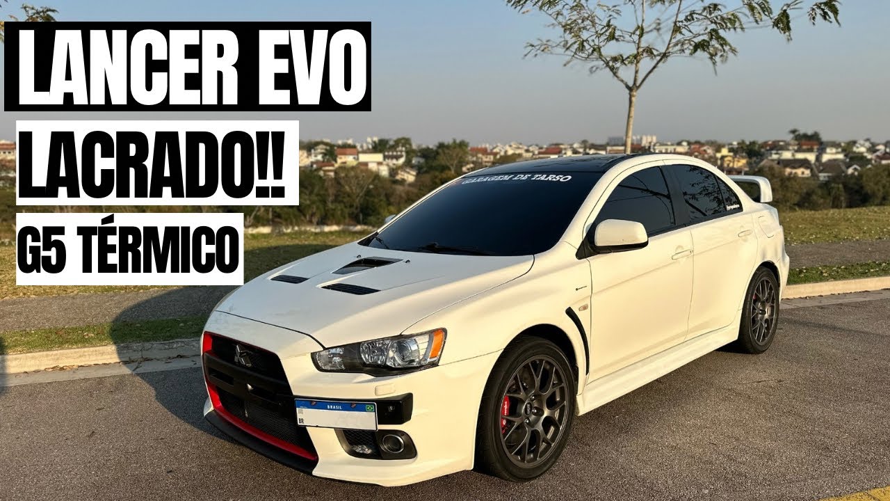 LACREI MEU LANCER EVO JOHN EASTON DE INSUFILM G5 TÉRMICO MUITO ESCURO ...