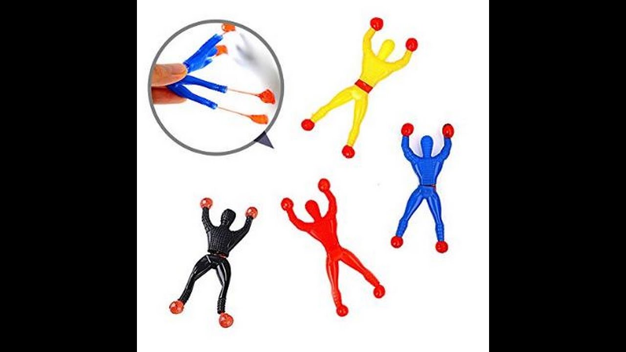 Sticky Spider Man Climbing Wall Toy For Kids - YouTube